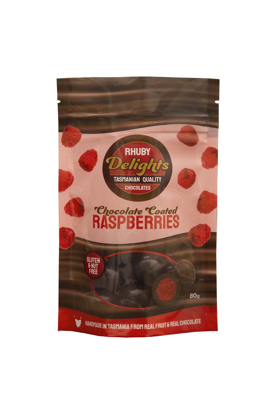 Rhuby Delights Chocolate Coated Tasmanian Raspberries – Tasmanian ...